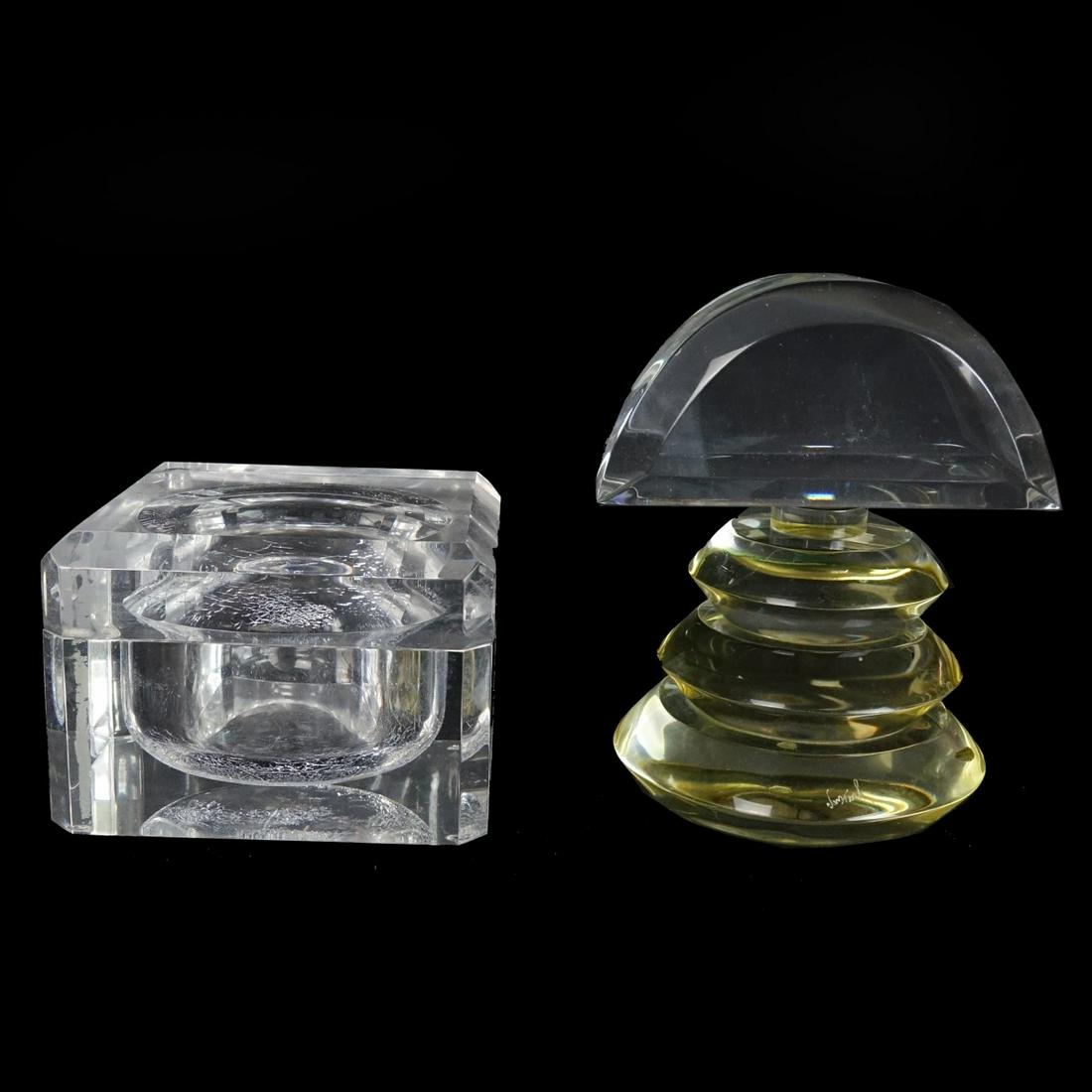 Large Lucite Table Top Items