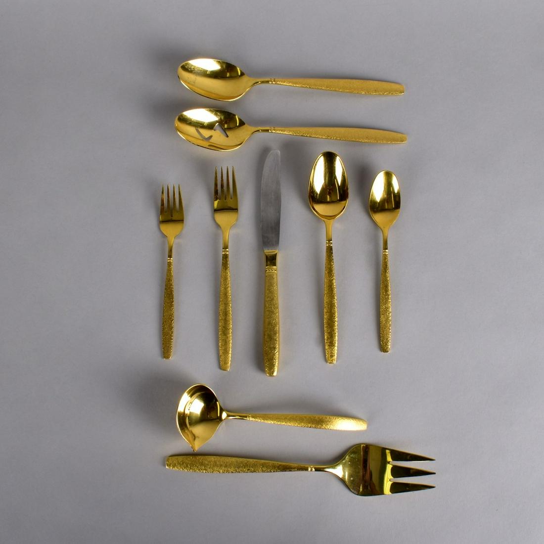 Vintage Gold Plated Flatware Auction