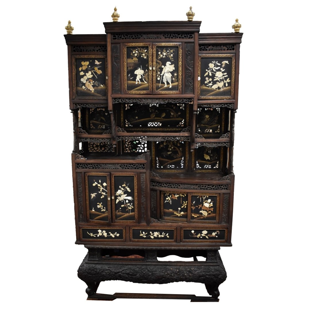 19th C. Japanese Shibayama Cabinet Auction