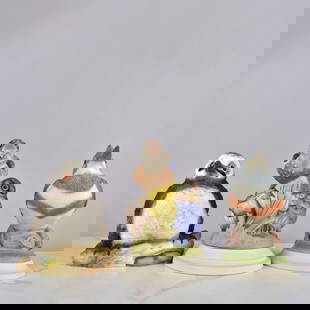 Boehm Porcelain Bird, Bunny, And Raccoon Figurines (12) Auction