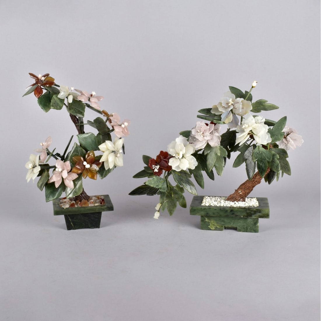 Two Gemstone Ming Trees Auction