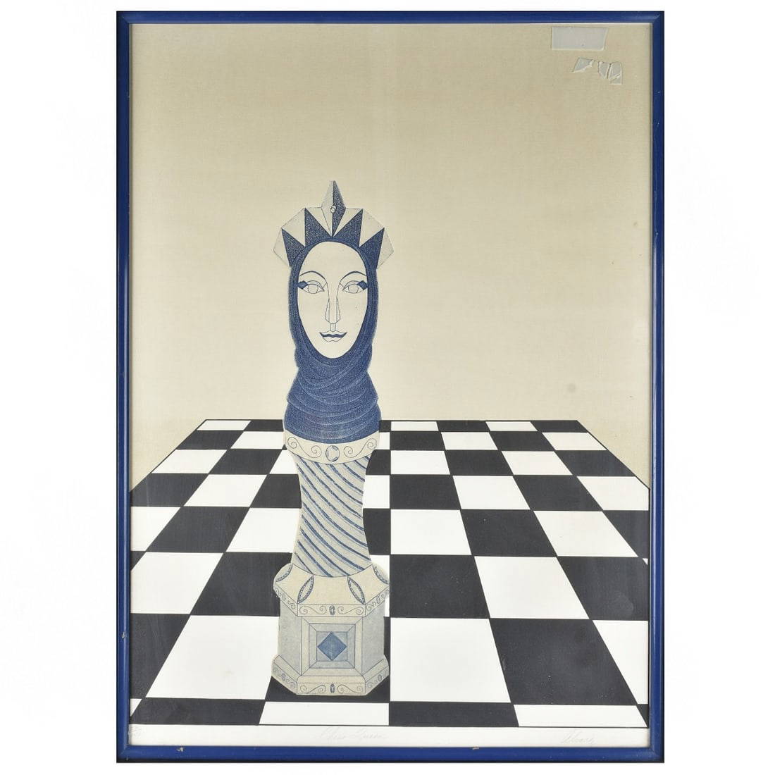 Esteban Alvarez "chess Queen" Intaglio Etching Auction