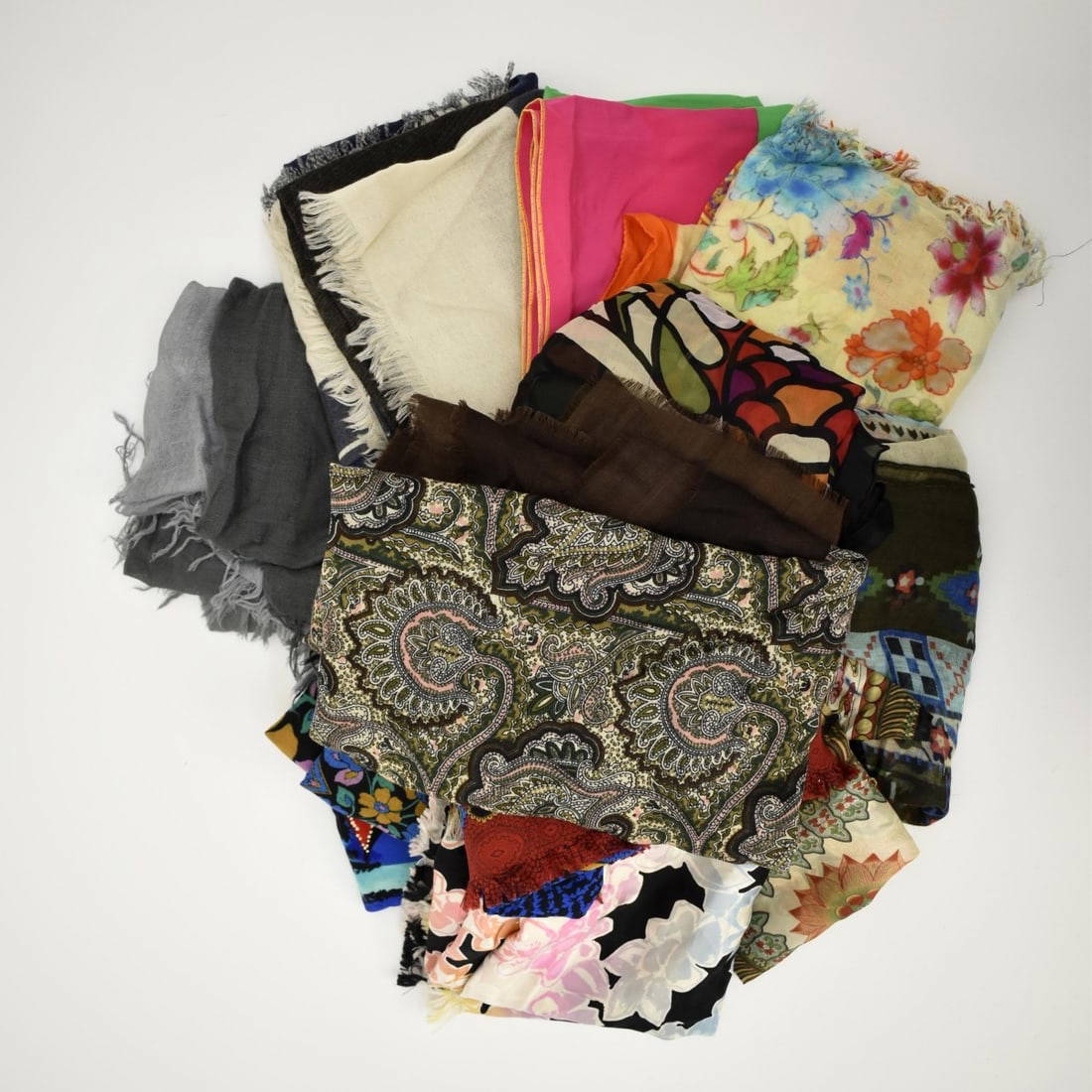 Twelve Designer Assorted Scarves Auction