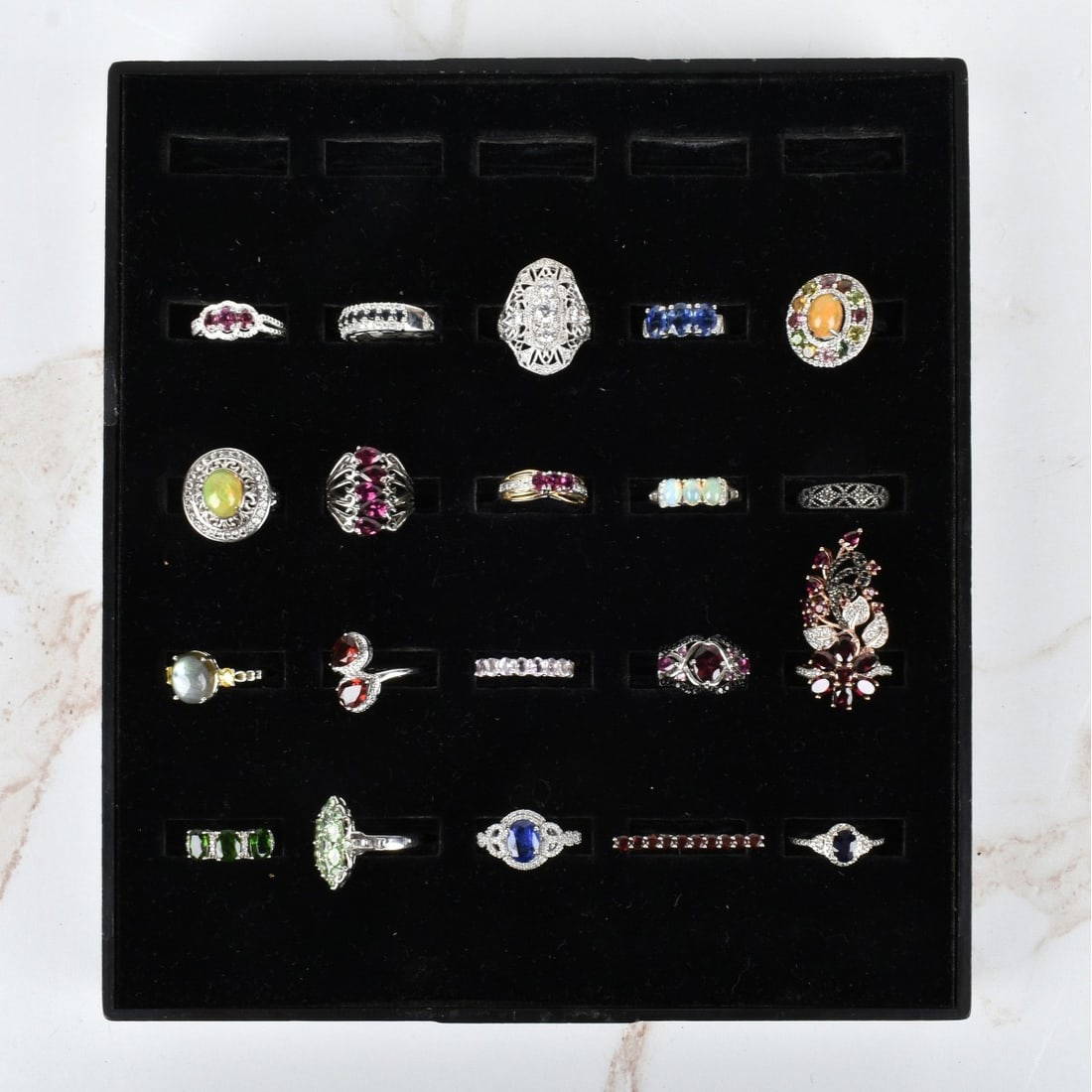 Collection Of Vintage Sterling Silver Rings Auction