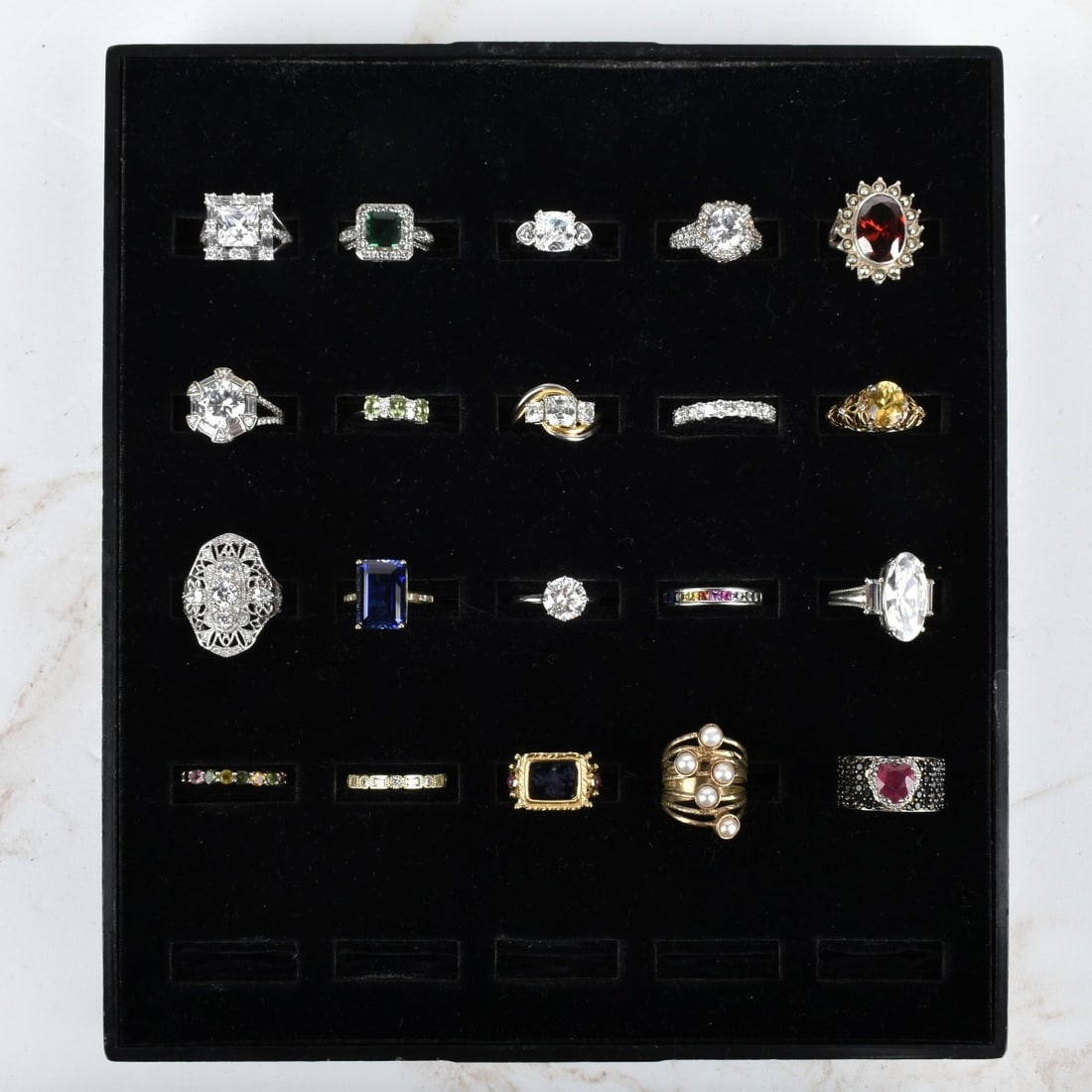 Collection Of Vintage Sterling Silver Rings Auction