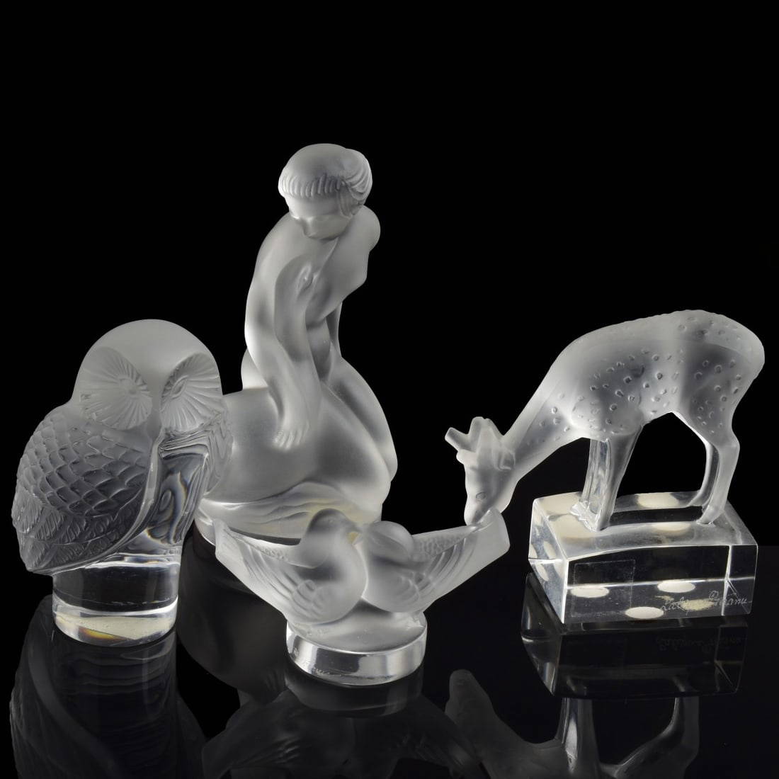 Lalique French Crystal Figural Paperweights Auction