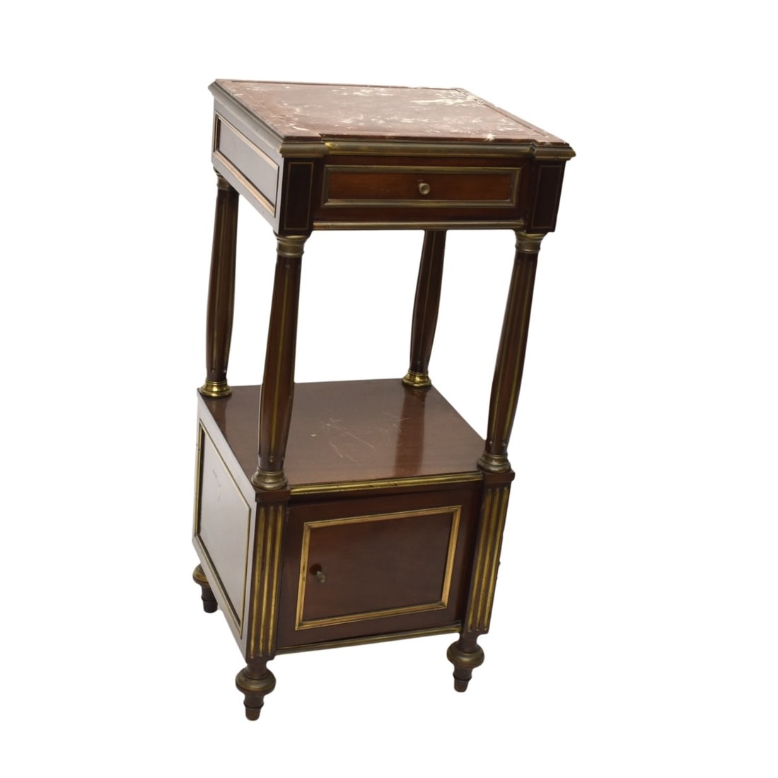 Antique Federal Marble Top Stand Auction
