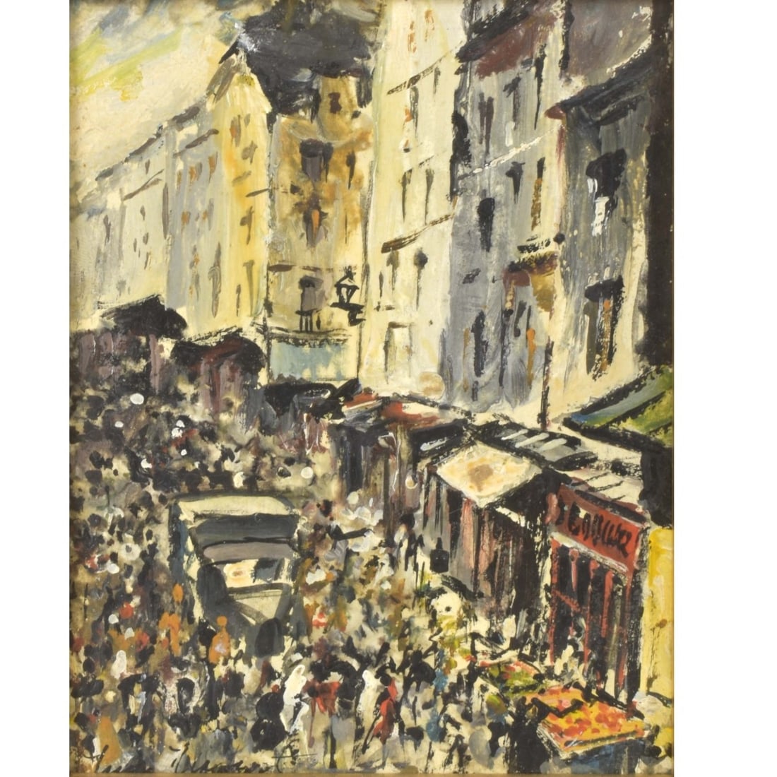 Oil On Board Parisian Street Scenes Auction