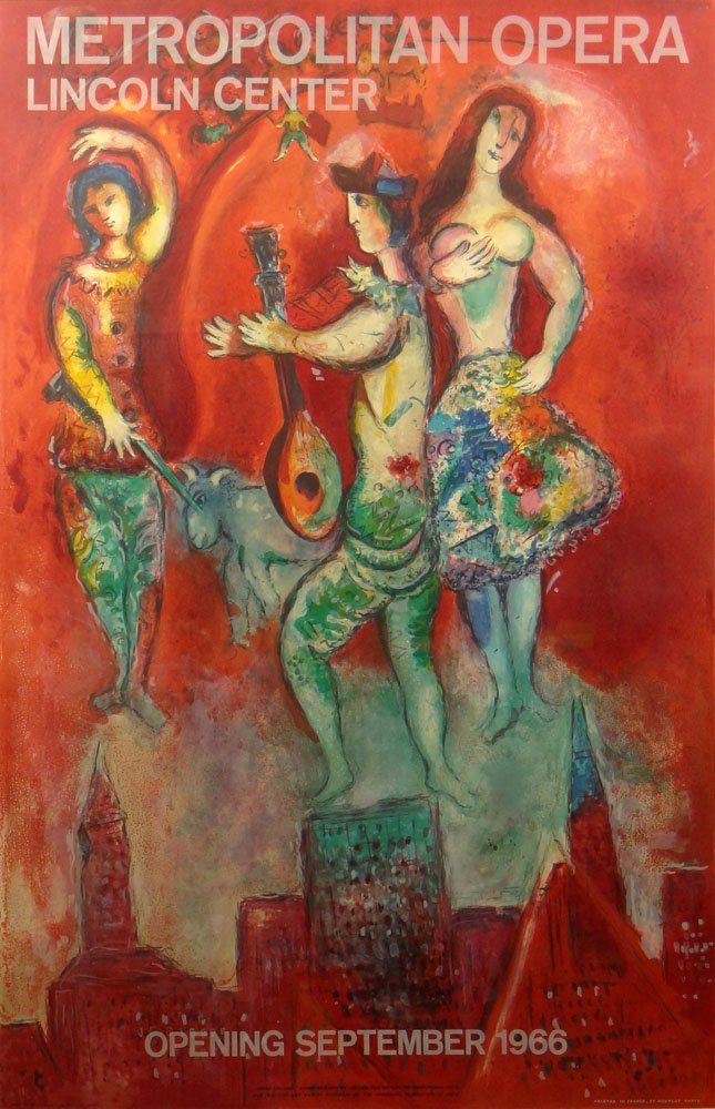 Marc Chagall, French (1887 1985) Poster "metropolitan