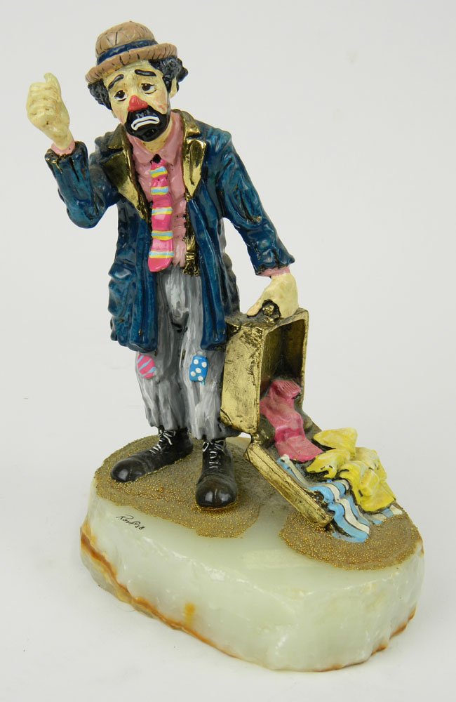 Ron Lee "Hobo Hitchhiker" (1988) Clown Sculpture on