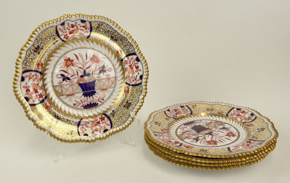 Five (5) Matching Copeland Spode Imari Pattern Dinner