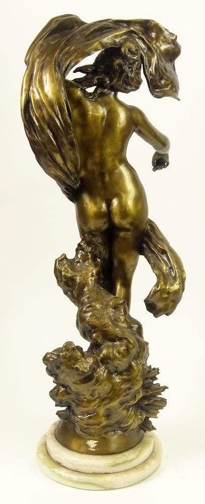 H. Dallion Art Nouveau Bronze Sculpture "Venus" on