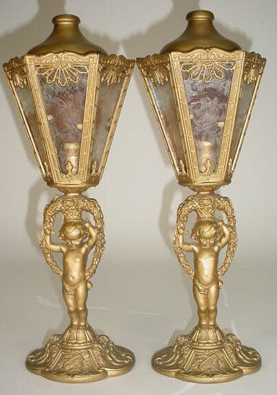 Pair of Vintage Gilt Metal Footed Cupid Lamps with - May 31, 2006 ...