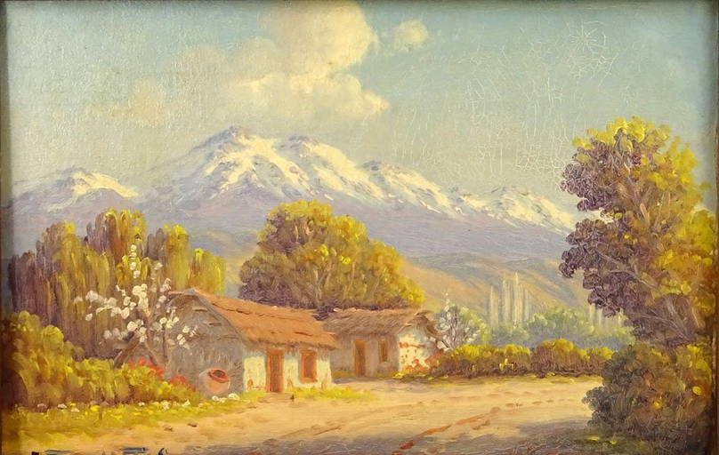 Alfredo Lobos, Chilean (1890 1917) Oil On Canvas