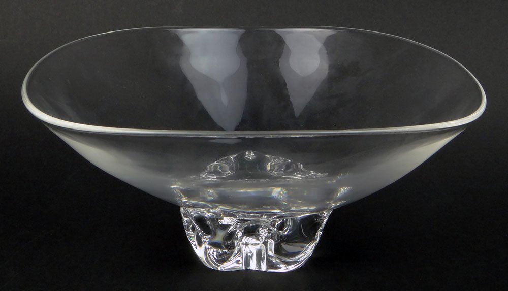 Vintage American Steuben Crystal Bowl. Etched Signature