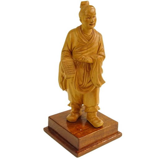 Vintage Chinese Carved Boxwood Cultural Revolution