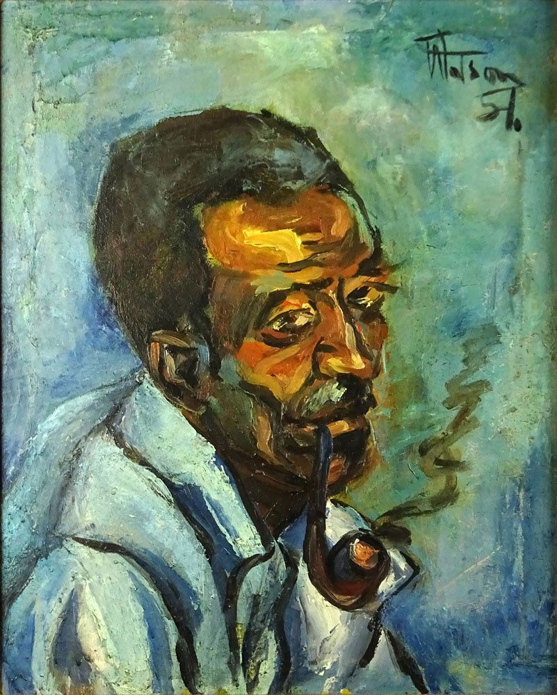 Osmond Watson, Jamaican (1934 2005) Oil On Canvas "man