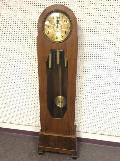 1894 1903 Gustav Becker Grandfather Clock Beveled