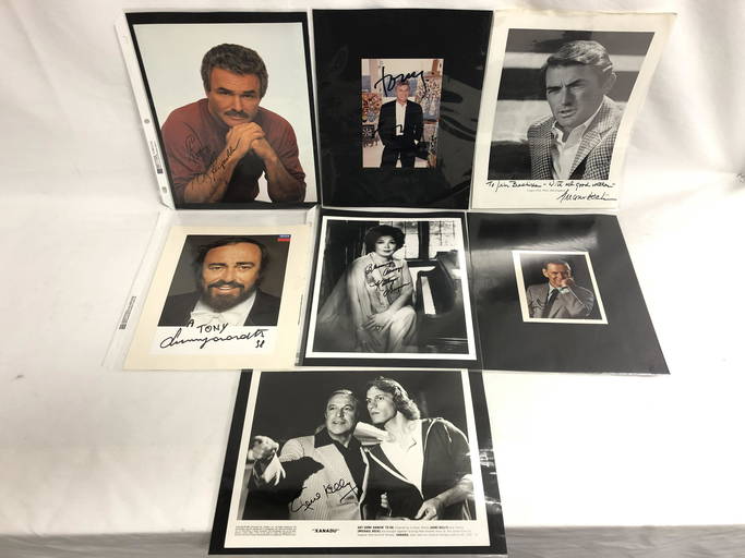 (7)autographed Movie Star Photos Burt Reynolds, Gene