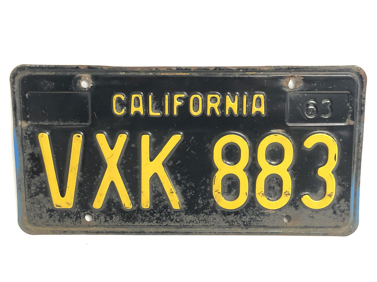 1963 California License Plate