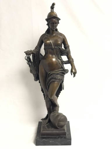 Gerhard Hubert Allegory of Bavaria Statue - Bronze / - May 20, 2021 | A & A Auction Gallery in CA