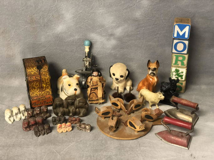 Asst Vintage Items, Childs Toys, Banks & More