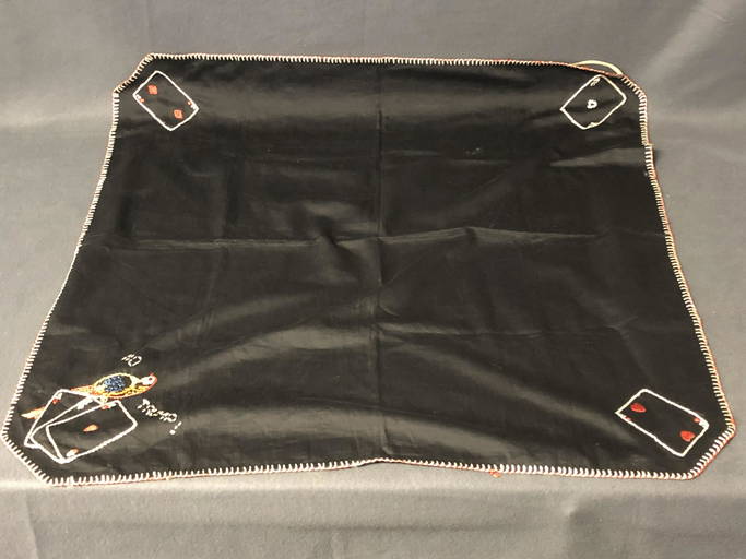 Vintage Bridge Card Table Cover, 32'' X 32''