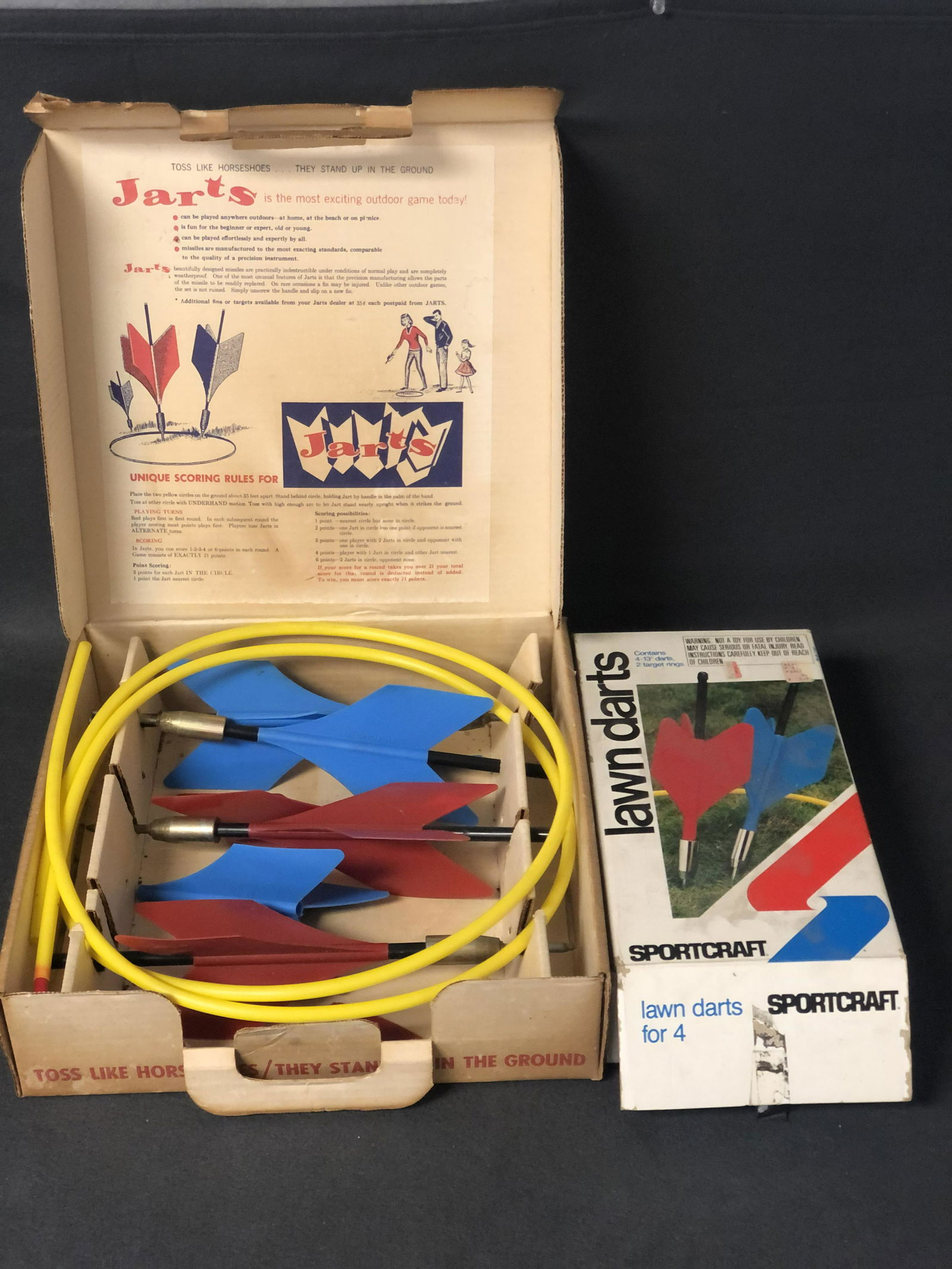 1960s Jarts Lawn Missile Game Original Box W/