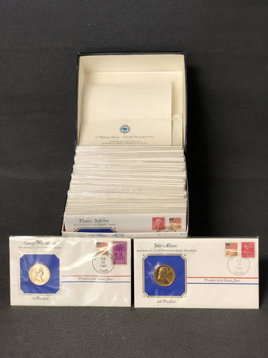 Presidential Medal Cover Collection 24kt Gp Collection Combines U.s ...