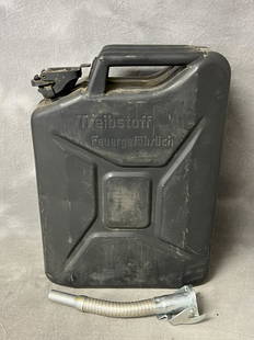 Original Wwii German Treibstoff Jerry Gas Can W/ Detachable Spout