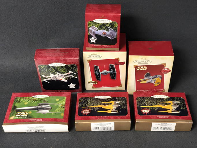 7 Asst StarWars Hallmark Ornaments - Skywalkers Jedi StarFighter, X ...