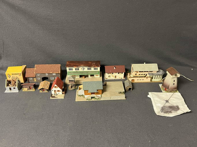 (11)vintage Ho Scale Train Buildings Faller, Kibri + More