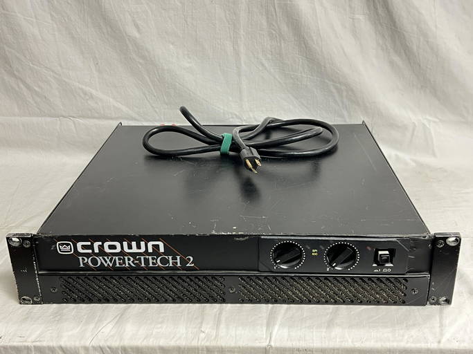 Crown Power Tech 2 Amplifier, #AQ21685 - (Works, Inspect Top Right, See ...