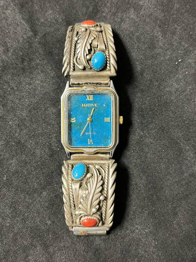 Thomas Singer Navajo Sterling Watch Tips Native American Sterling ...