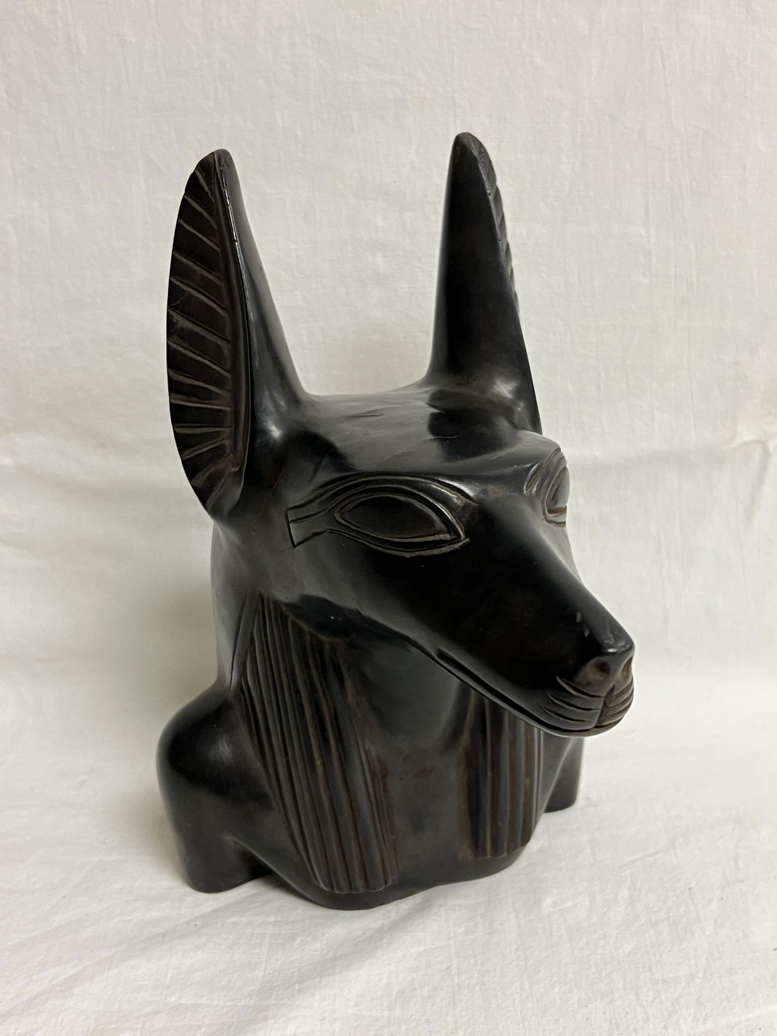 Egyptian Carved Stone Anubis Bust, 8'' x 4'' x 9'' - Mar 30, 2023 | A ...
