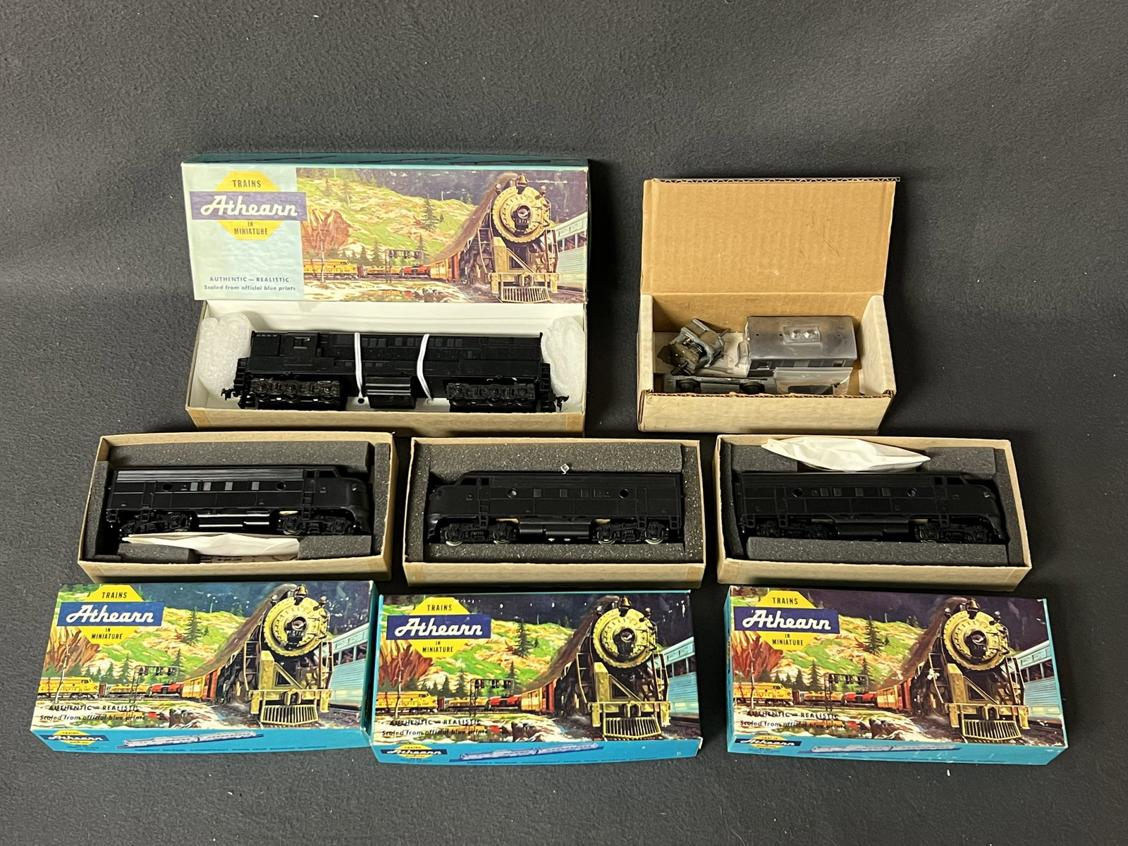 Vtg Athearn Ho Engines, Cary Loco Box Cab- (3)3239 F7a , (1)04321 - All ...