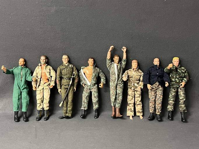 (8)asst Action Figures Sideshow, Power Team,more