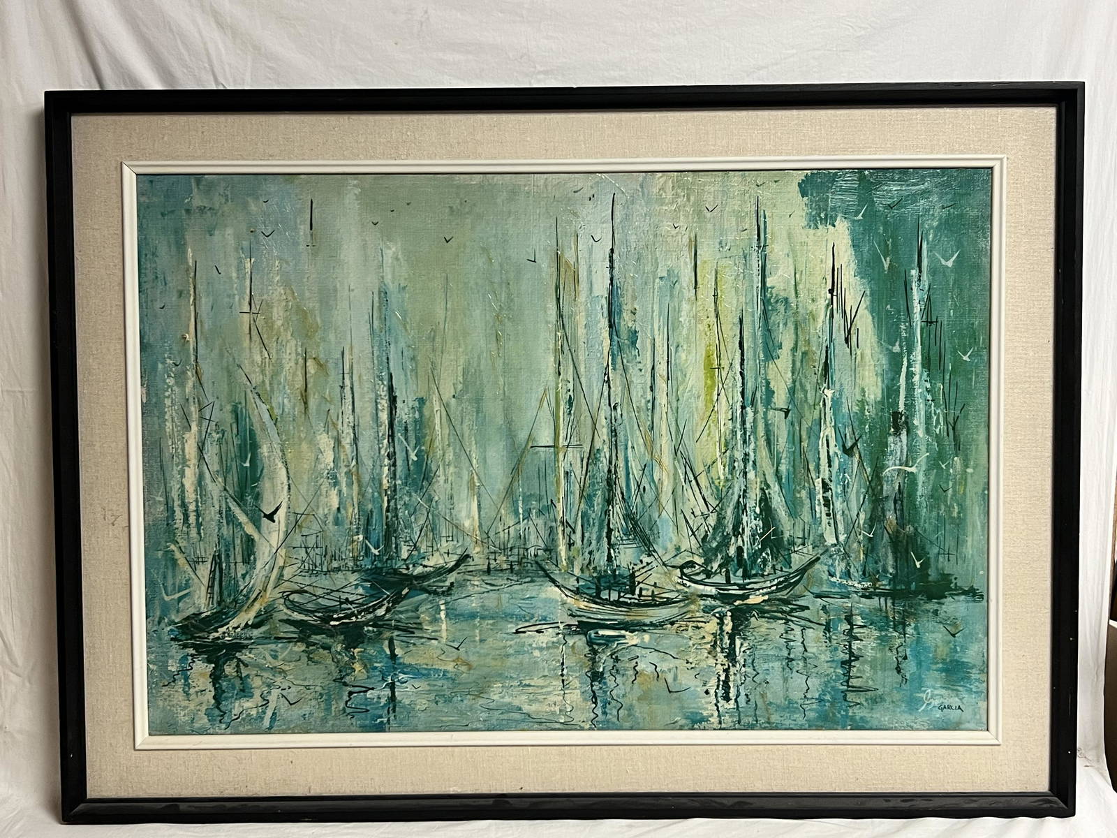 Danny Garcia Signed Mc Acrylic On Board - 'monterey Bay Sailboats ...