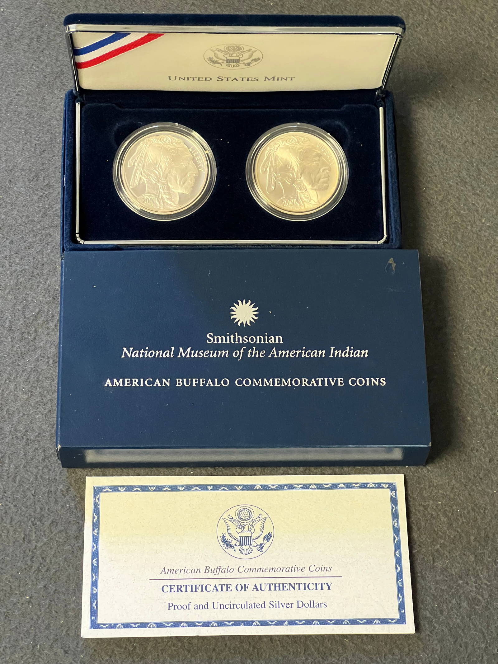 Smithsonian American Buffalo Silver Coins(2) 90% - National Museum Of ...