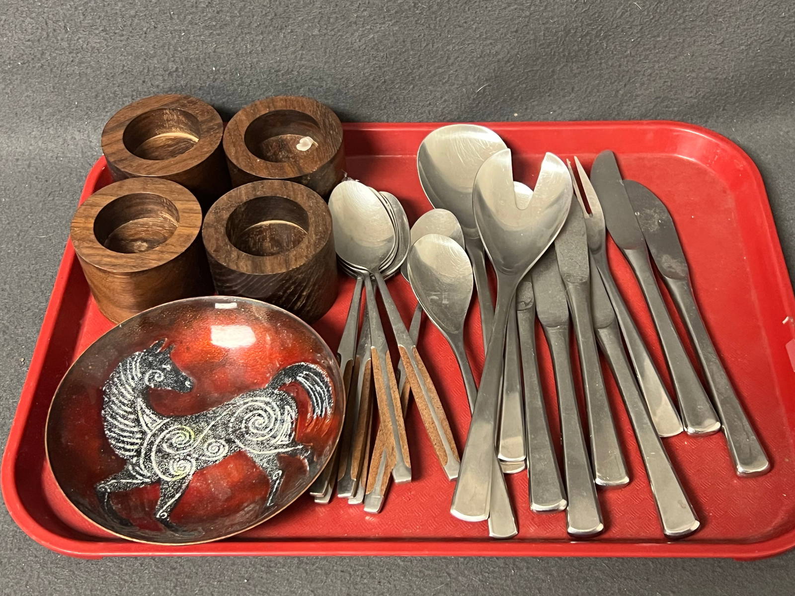 Mc Flatware, Wmf Cromargan Votive, Enamel - Heath Wood Votive Candle ...