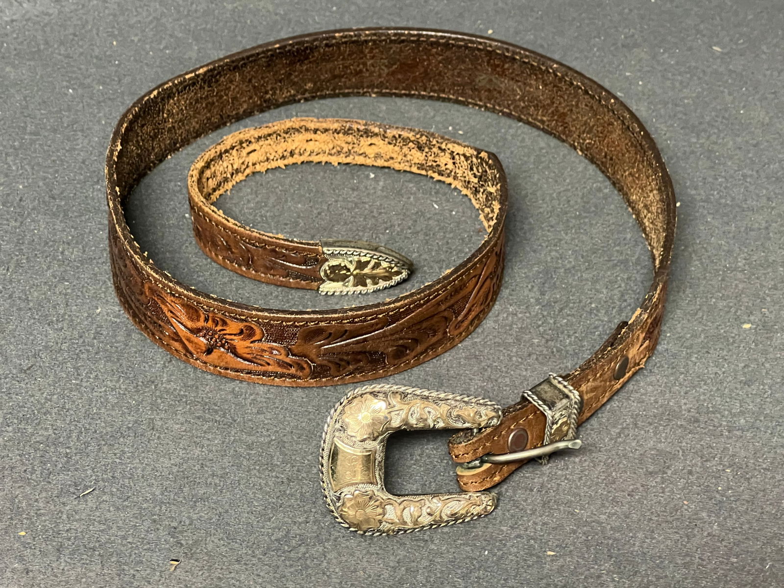 Sunset Trails Sterling & 10k Ranger Buckle Set - 3pc Ranger Buckle Set ...