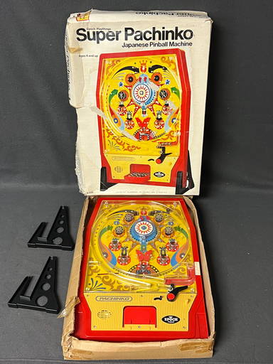 Epoch Super Pachinko Pinball W/ Box Original Box W/ 26 Balls Included