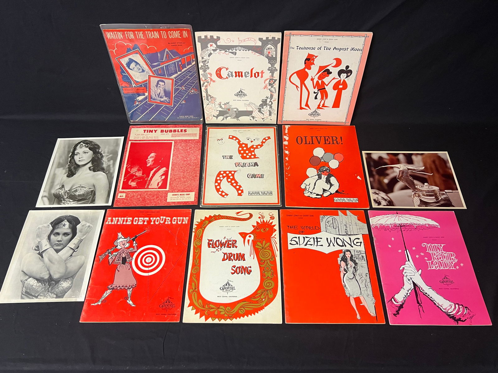 (2)autographed Programs,photos,music - (8)total 1960s Carousel Theatre ...