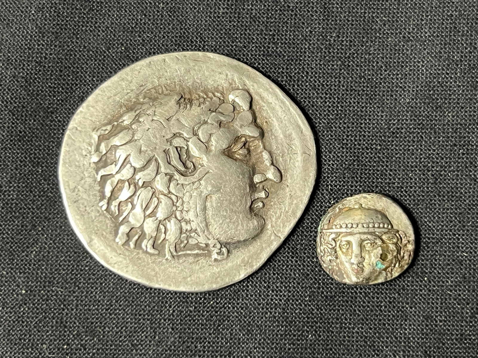 (2)ancient 340-320 Bc Greek Coins - Alexander The Great Herakles / Zeus ...