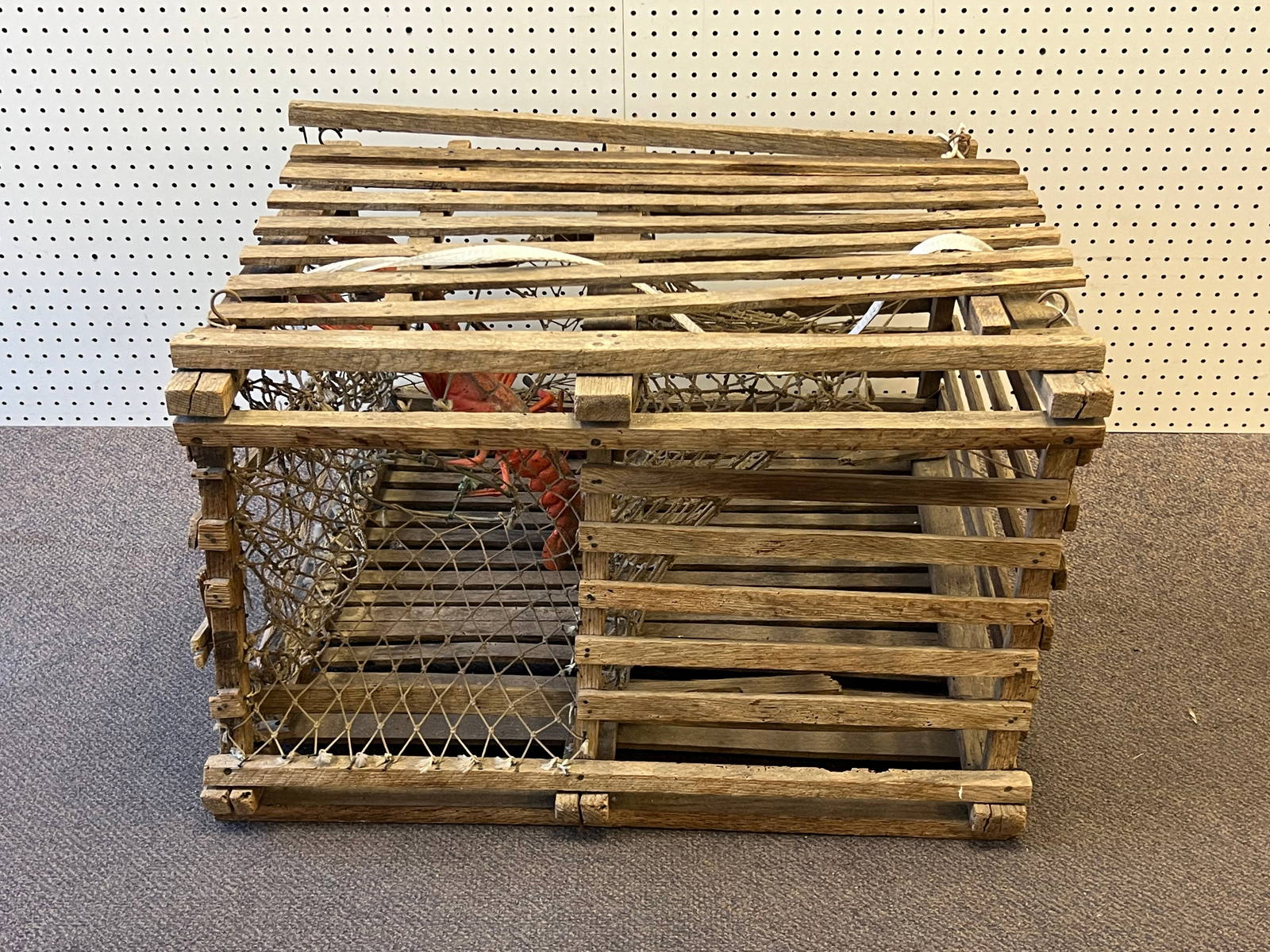 Old Wooden Lobster Trap From Wharf House - 32''x 32'' X 21'' - From ...