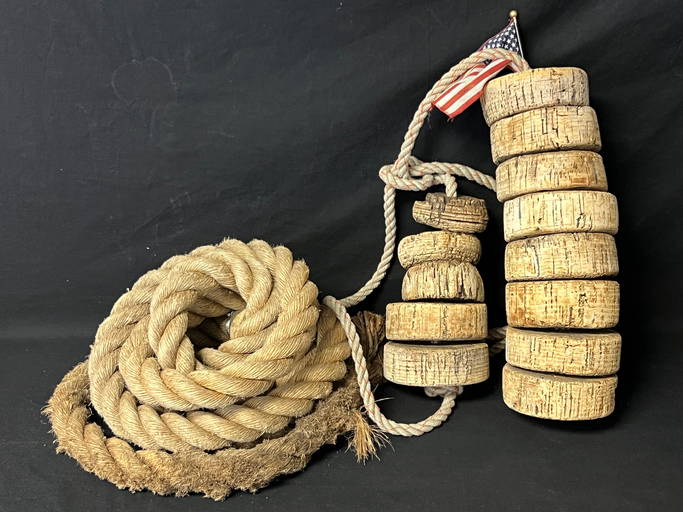 Nautical Rope & Cork Floats On Rope From Capitola Wharf House ...