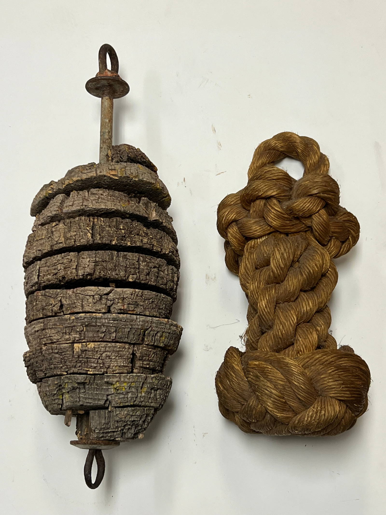 Nautical Monkey Fish Rope + Cork Fish Float - Cork Fishing Float 24''l ...