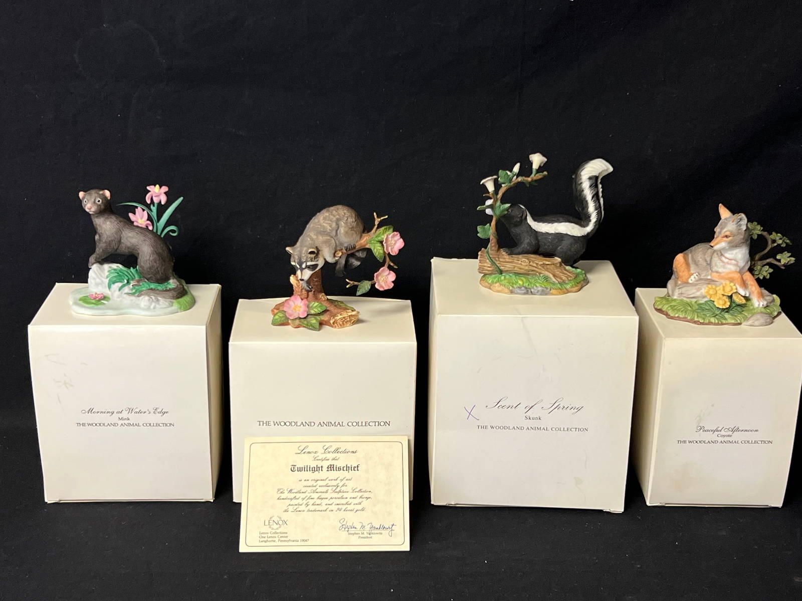 (4)lenox Woodland Animal Sculptures - All W/ Original Boxes + Lenox ...