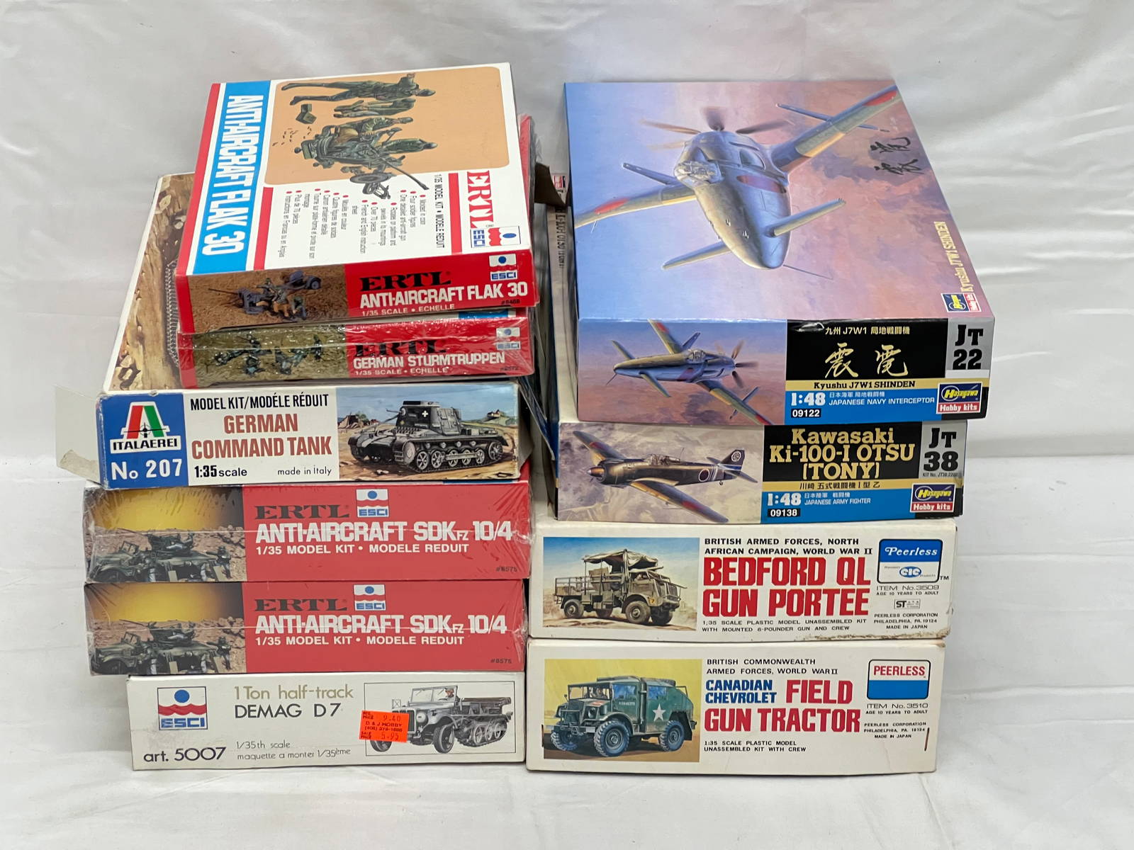 (10)vtg Wwii Military Models, Tanks, Planes,more - All W/ Original ...