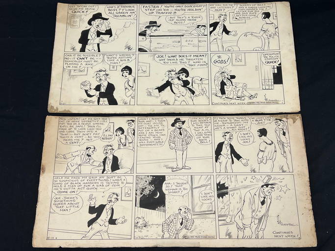 (2)vic Forsythe ''joe Jinx'' Original Comic Boards 1931 Victor Clyde ...